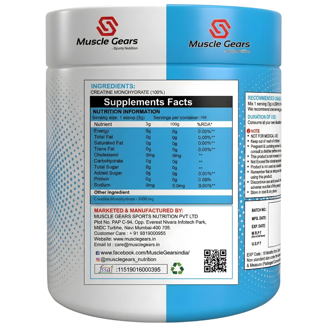 Creatine Monohydrate Powder | Strength, Power, Endurance & Muscle Reco ...