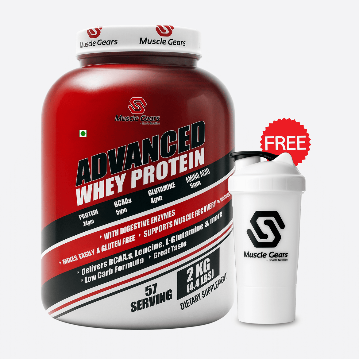 100% Performance Whey Protein Isolate & Concentrate – musclegear